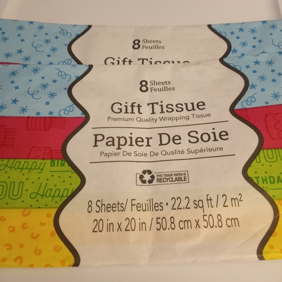 Party Supplies | 2 Packs Birthday Party Tissue Gift Paper 16 Sheets ...